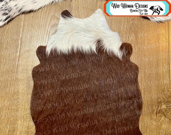 Cowhide Centerpiece Decor, Genuine Hair on Hide Leather Miniature ...