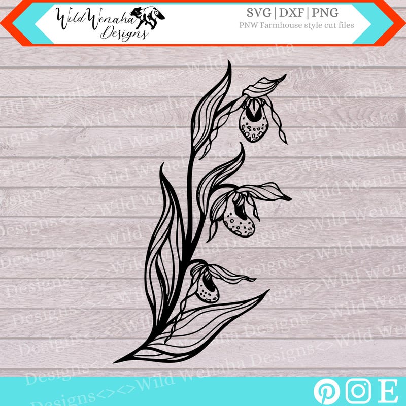 Svg Lady Slipper - Etsy