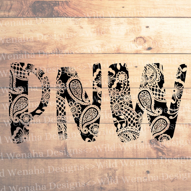 PNW Svg - Paisley Pattern Png - Paisley Pnw - PNW - Pacific North West ...