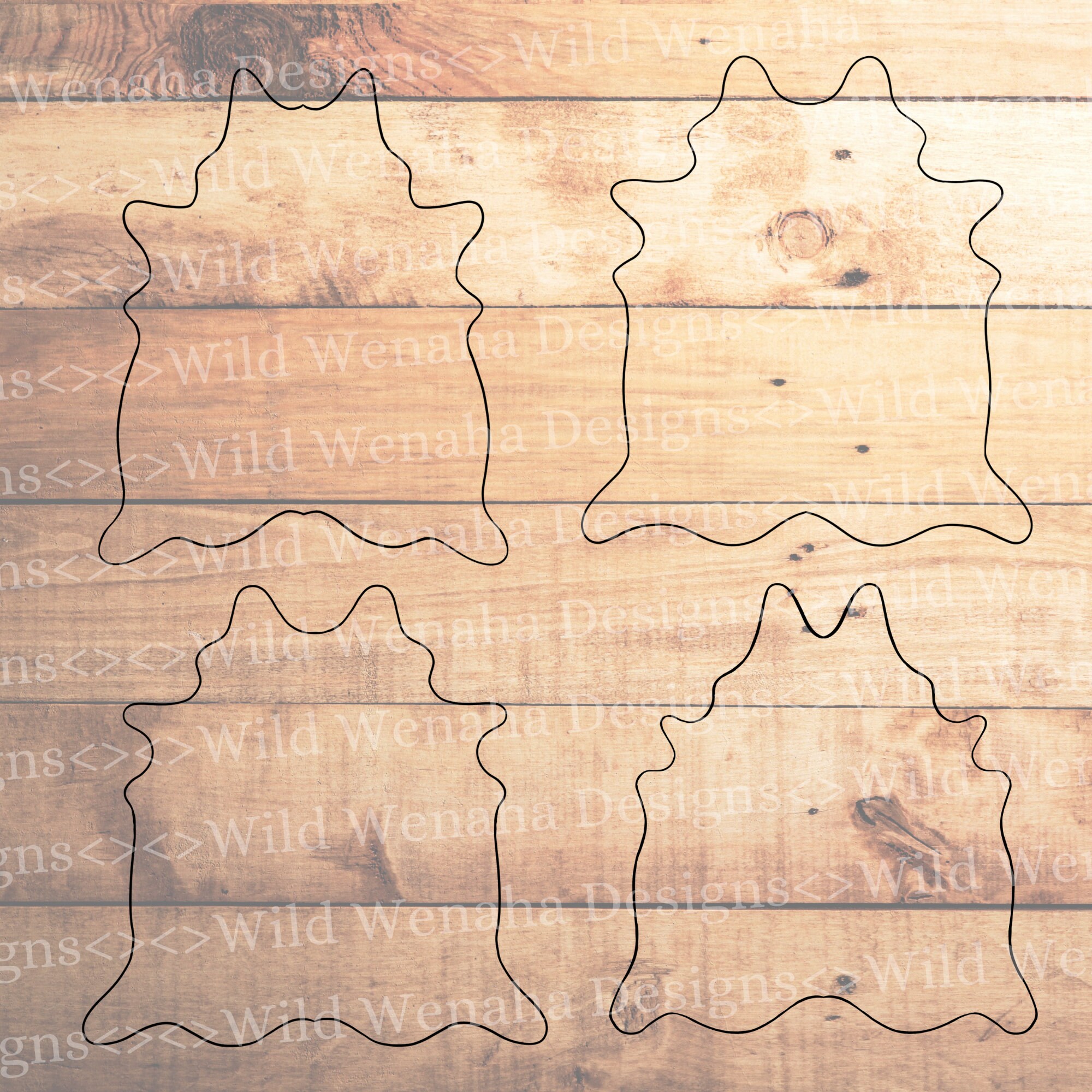Cowhide Outline Vector Bundle Svg - Cowhide Png - Cowhide Rug Svg/png ...