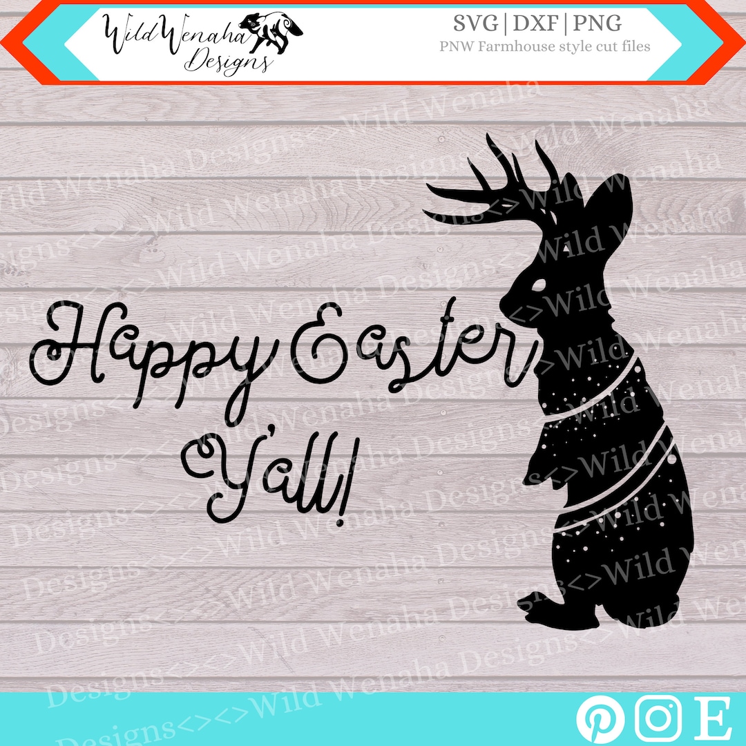 Easter Jack-a-lope Svg Bundle- Rabbit Svg - Jackalope Bunny Png - Dxf ...