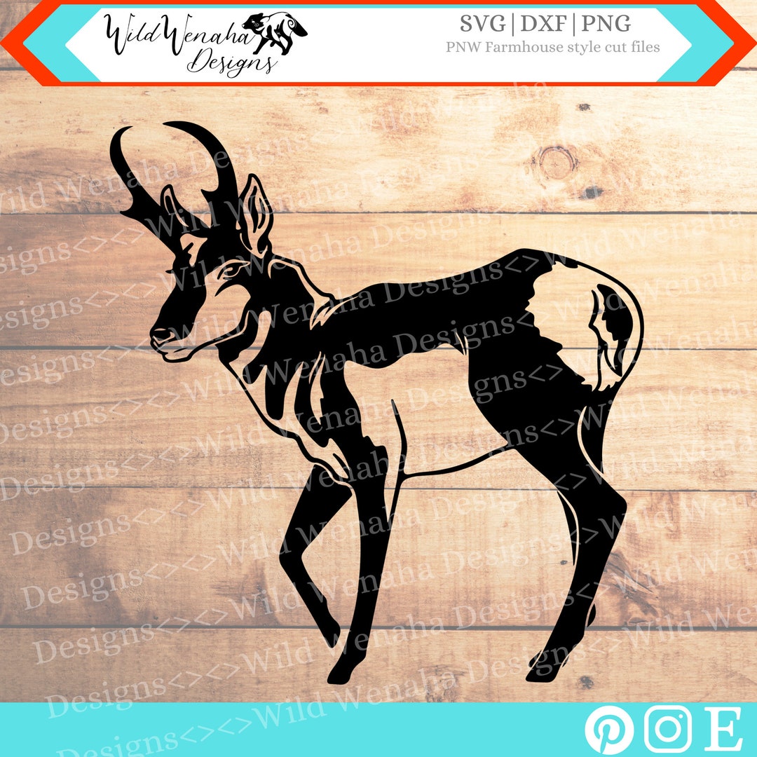 Pronghorn Svg Pronghorn Png Western Clipart Anteleope Png Wild Animal ...