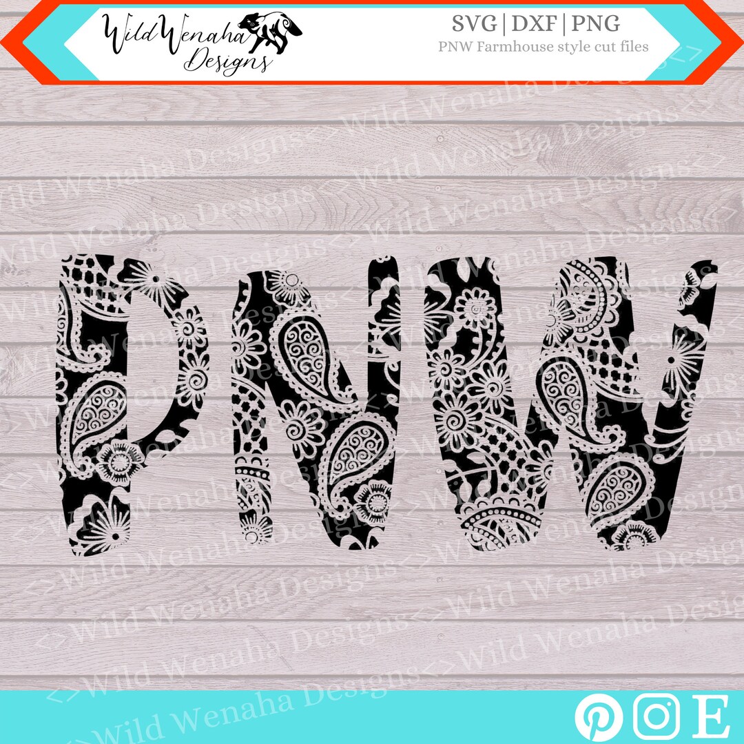 PNW Svg - Paisley Pattern Png - Paisley Pnw - PNW - Pacific North West ...