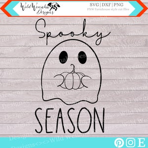 Ghost Svg - Spooky Season Png - Spooky Season Svg - Cute Ghost Svg ...