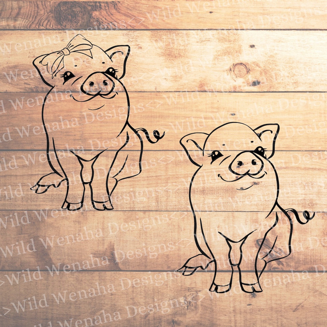 Pig Svg Bundle - Pig Svg - Pig Png - Pig Dxf - Files - Instant Download ...