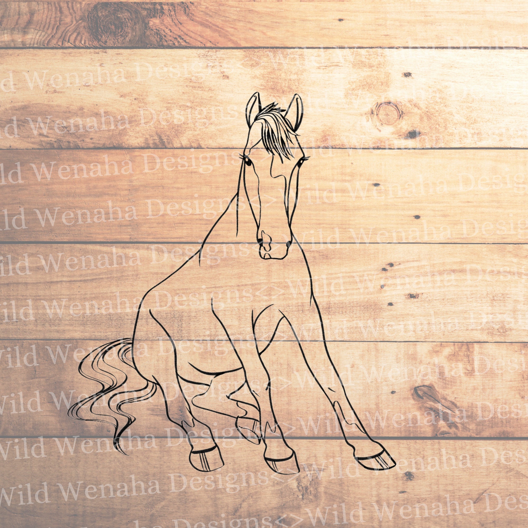 Horse Svg - Pony Png - Sitting Horse Svg/png/dxf - Instant Download - Etsy