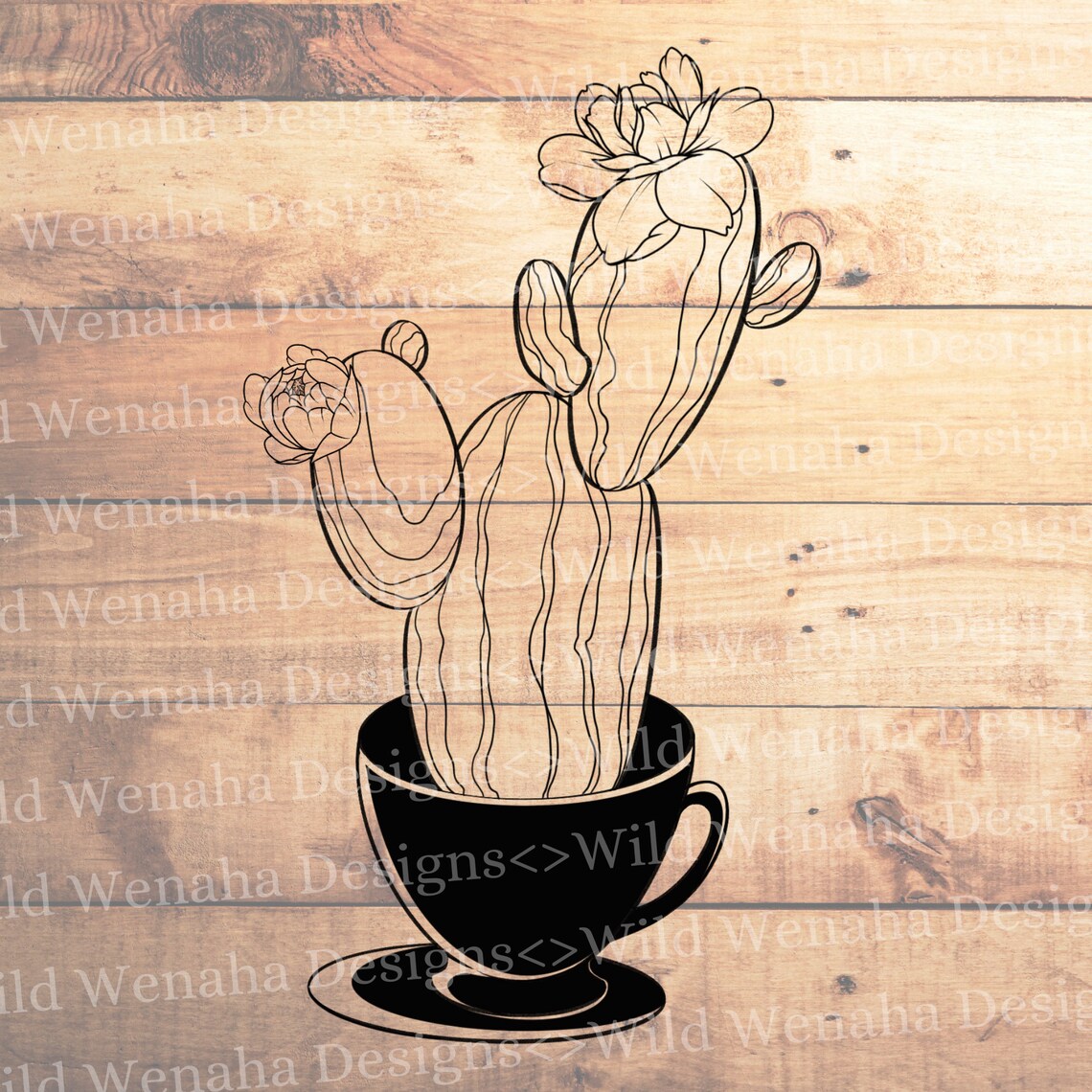 Tea Party Svg - Teacup Png - Cactus Svg - Cactus Png - Cactus Clipart ...