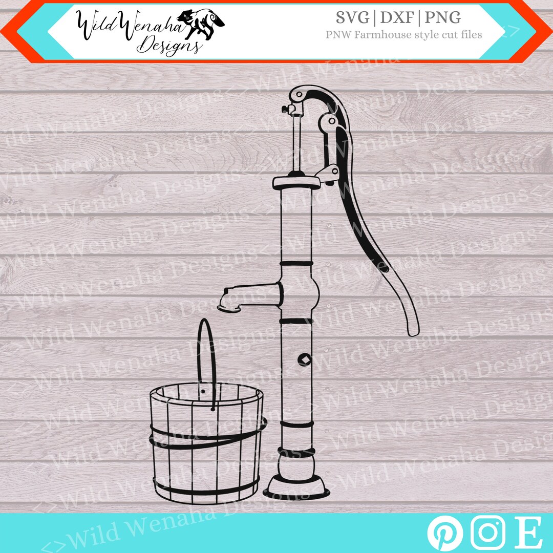 Well Pump Png Vintage Svg Vintage Well Hand Pump Svg/png/dxf Instant ...