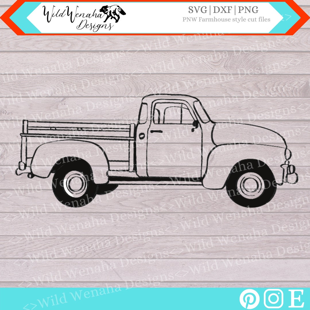 GMC Truck Svg Pickup Truck Svg Svg Png Dxf Instant Download - Etsy