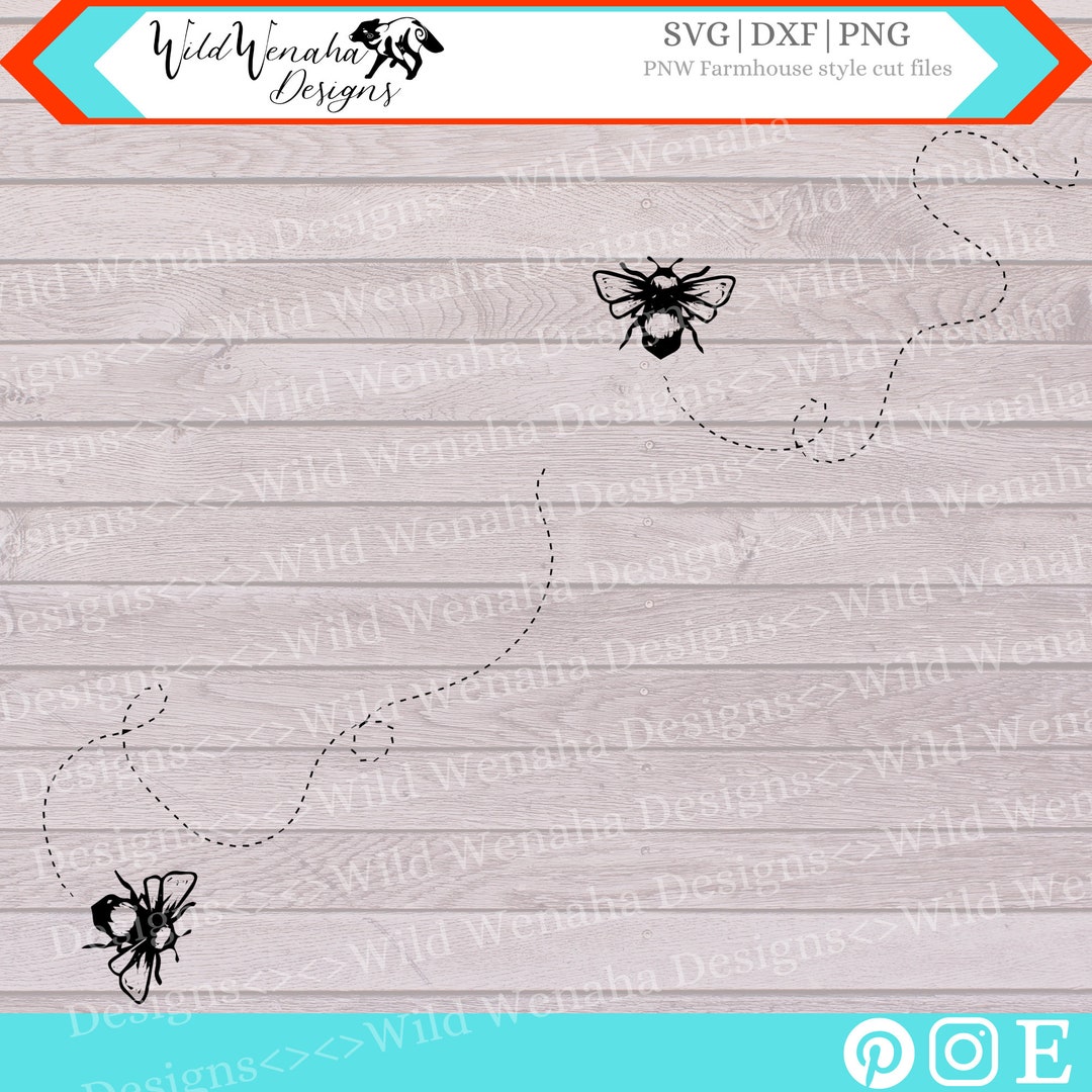 Bee Svg Bee Png 2 Bees Buzzing Svg Cute Bee Png Bee Clipart Spring Png ...