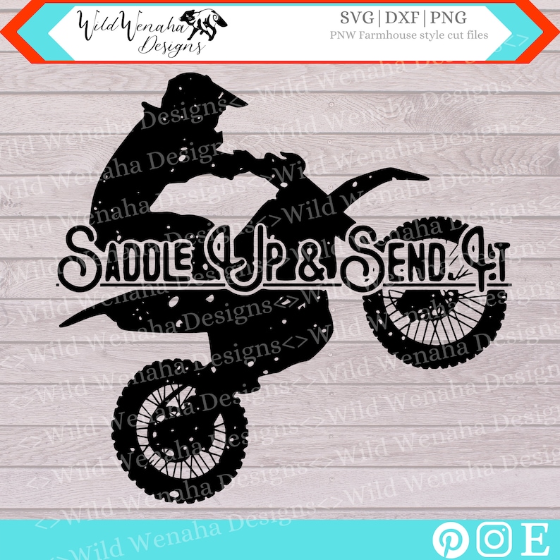 Dirt Bike Vector Svg, Motocross Rider, Send It Quote Shirt Design ...