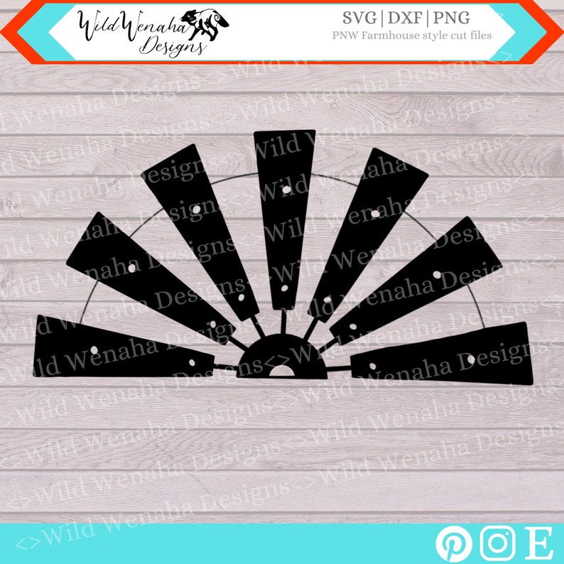 Windmill Svg - Farmhouse Png - Half Windmill Svg/png/dxf - Instant ...