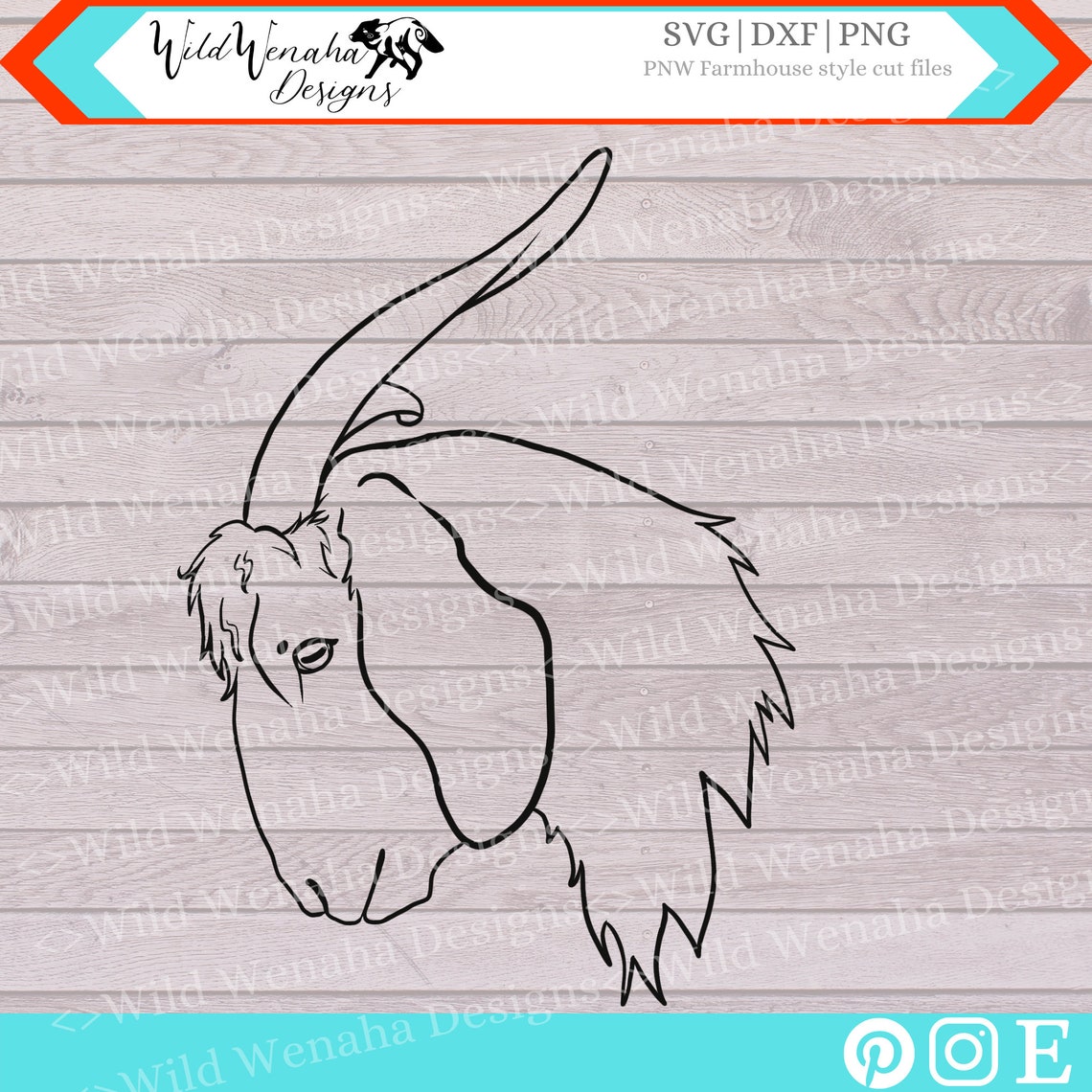 Goat Svg - Goat Head Svg/png/dxf - Farm Animal Png - Instant Download ...
