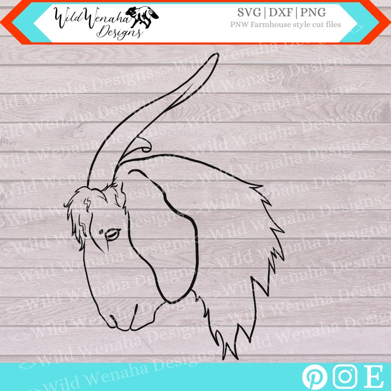 Goat Svg - Goat Head Svg/png/dxf - Farm Animal Png - Instant Download ...