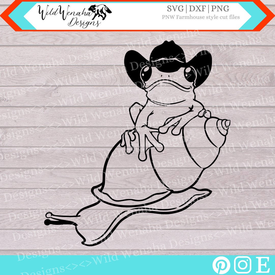 Cowboy Frog SVG, Western Frog SVG, Frog and Snail PNG, Snail Svg, Cut ...