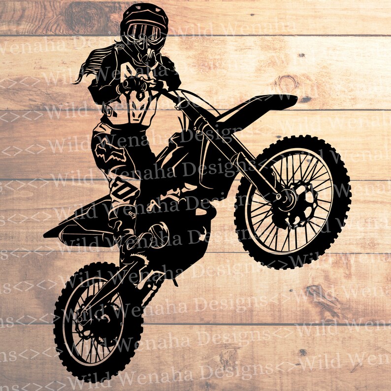 Motocross Girl Vector, Dirt Bike Svg, Png, Dxf, Single Track, Enduro ...