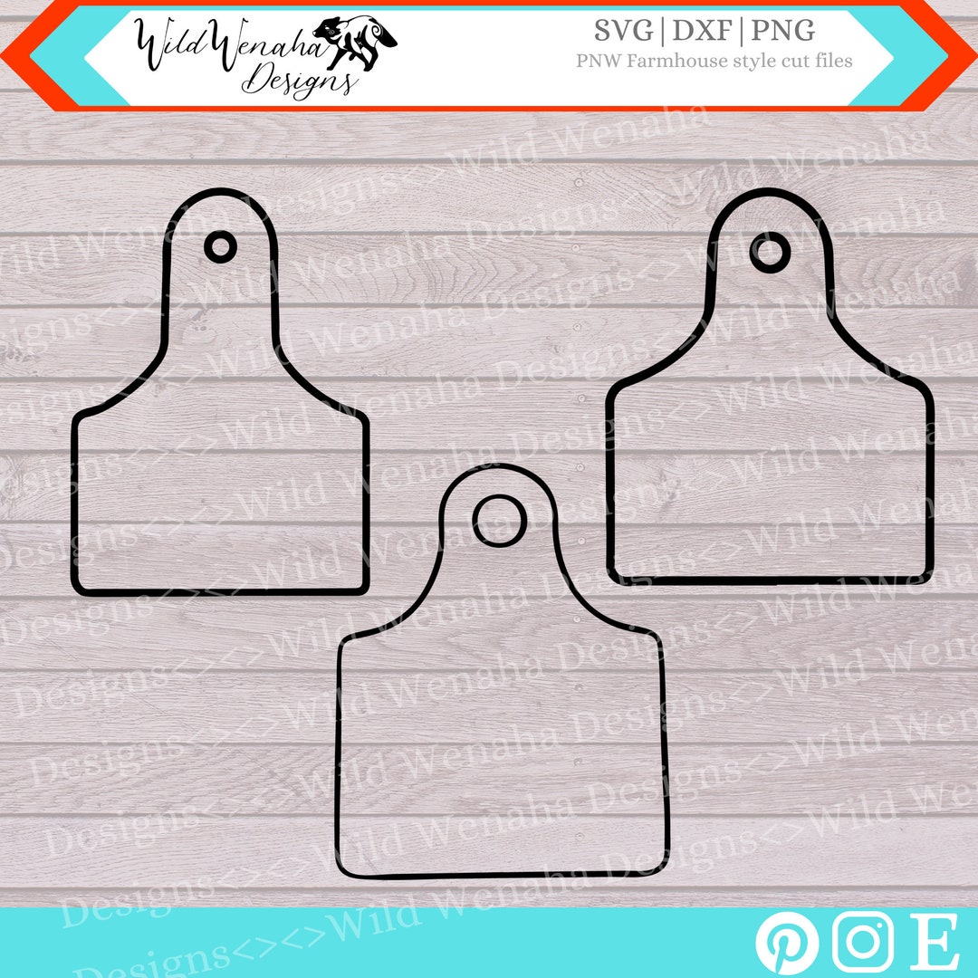 Cow Ear Tag Svg - Cow Ear Tag Png - Cattle Livestock Ear Tag Svg/png ...