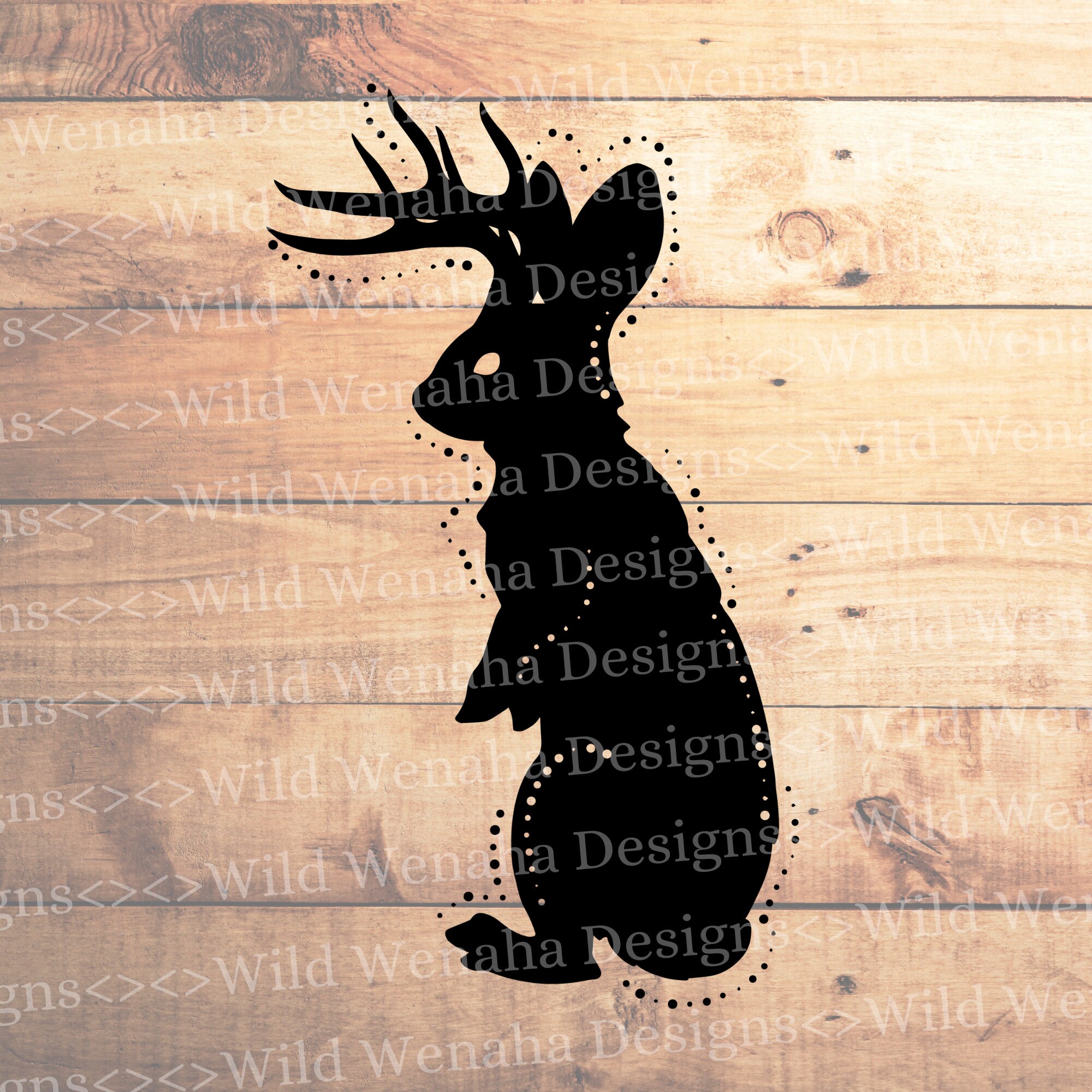 Jack-a-lope Svg Bundle- Rabbit Svg - Jackalope Bunny Png - Dxf - Clipart - Cute Instant Download ...