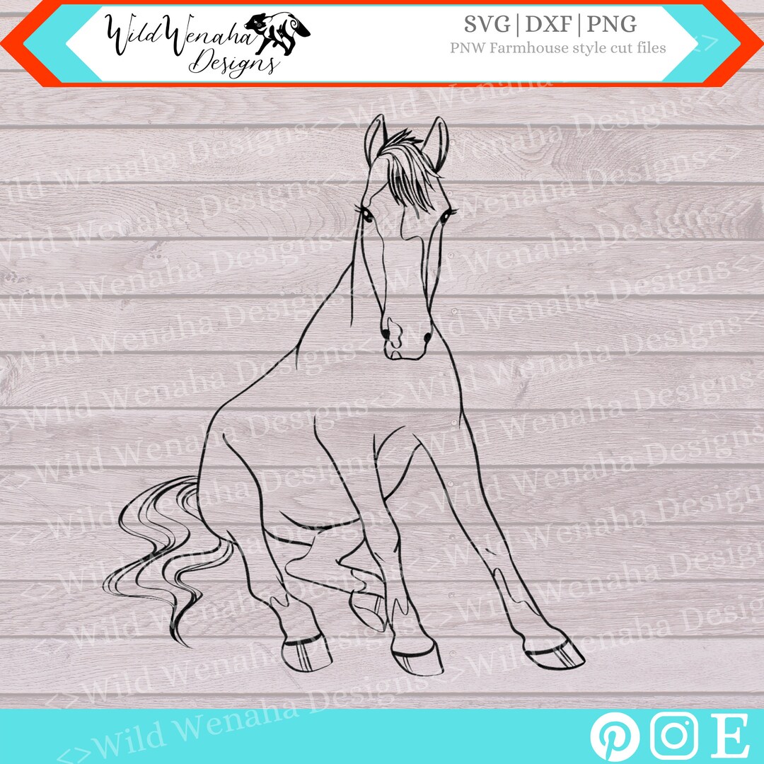 Horse Svg - Pony Png - Sitting Horse Svg/png/dxf - Instant Download - Etsy
