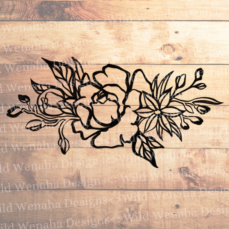 Floral Border Svg - Floral Svg - Floral Flurish - Border Png - Wedding ...