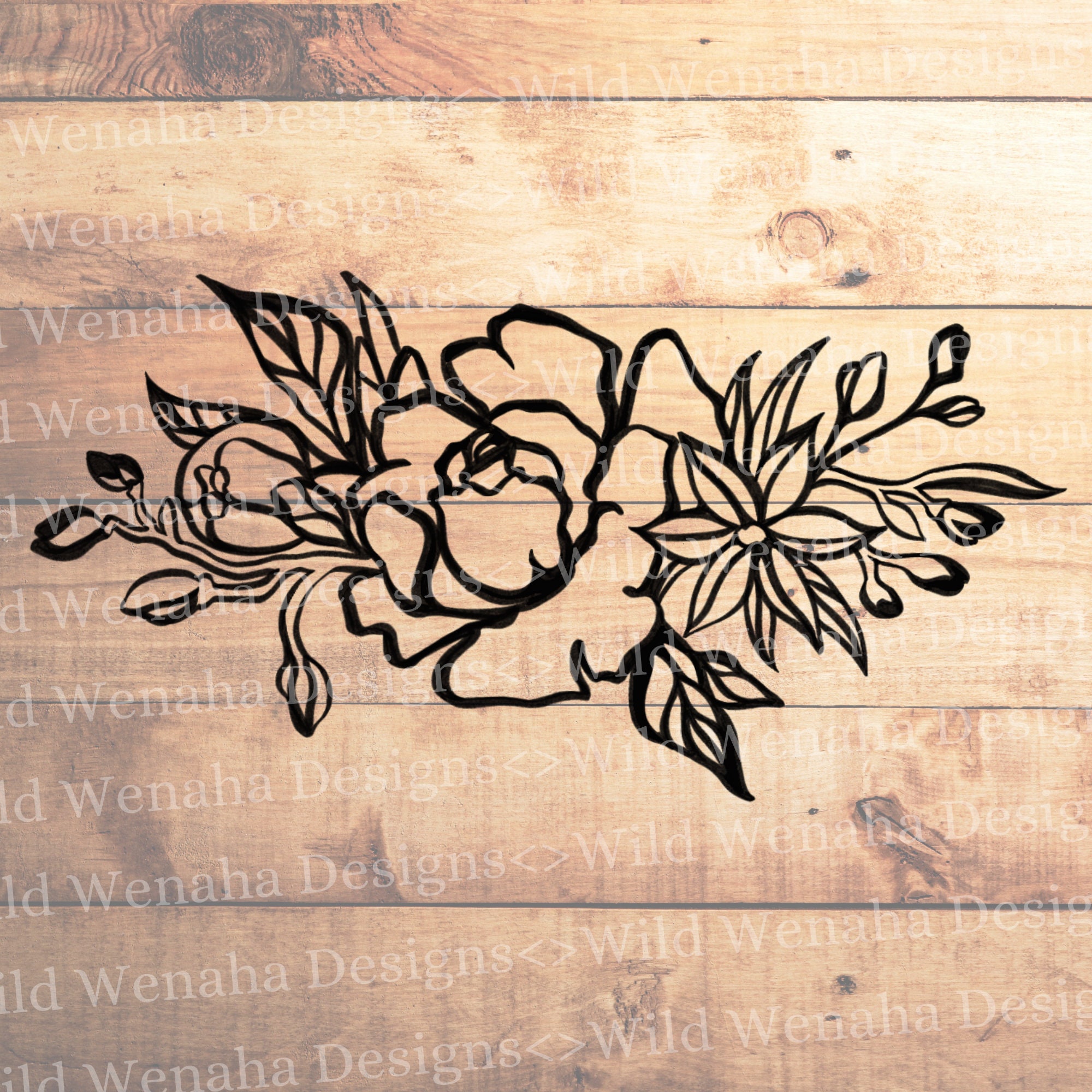 Floral Border Svg - Floral Svg - Floral Flurish - Border Png - Wedding ...