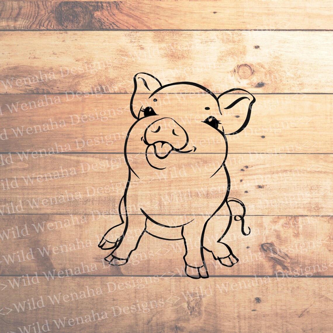 Pot Belly Pig SVG - Silly Pot Belly Pig - Pig Svg - Pig Png -pig Dxf ...