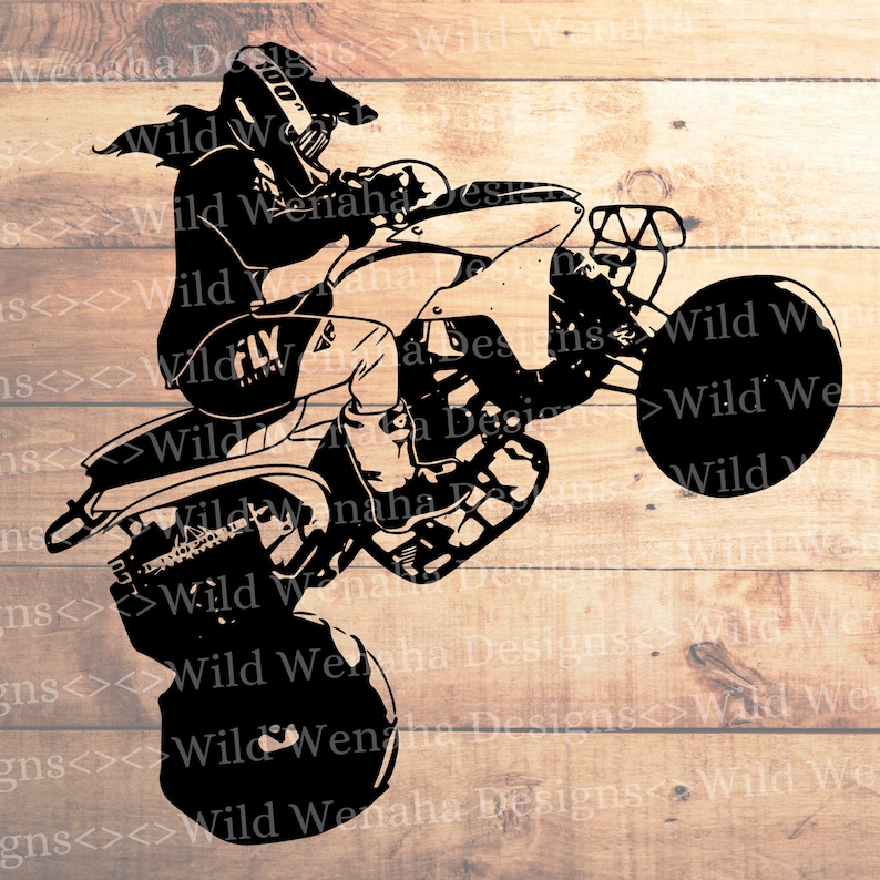 ATV Girl Wheelie SVG, Png, Dxf, 4 Wheeler Girl, Motorcycle Rider Design ...