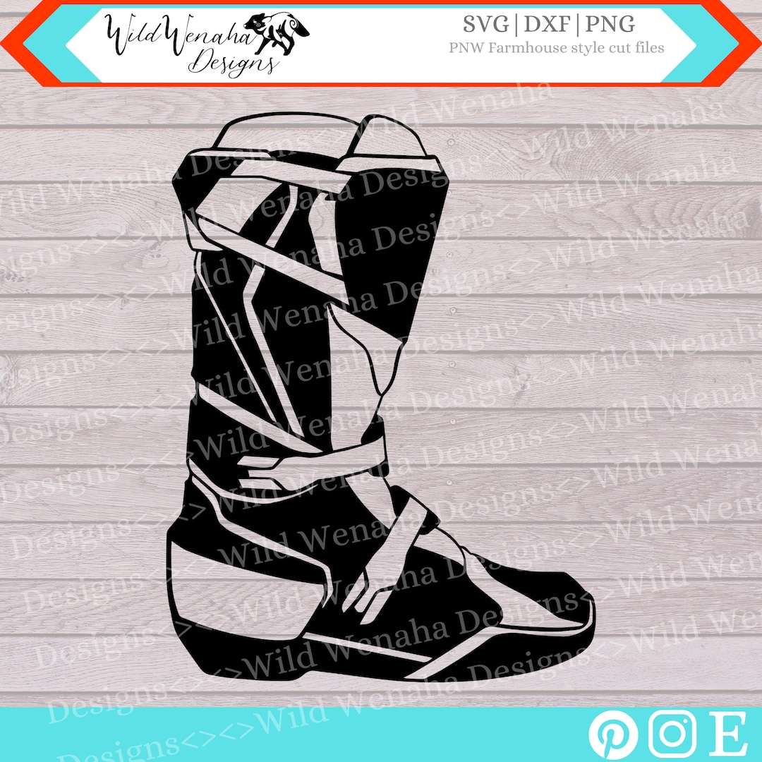 Motocross Boot Vector, SVG, PNG, DXF, Single Track, Enduro, Dirt Bike ...