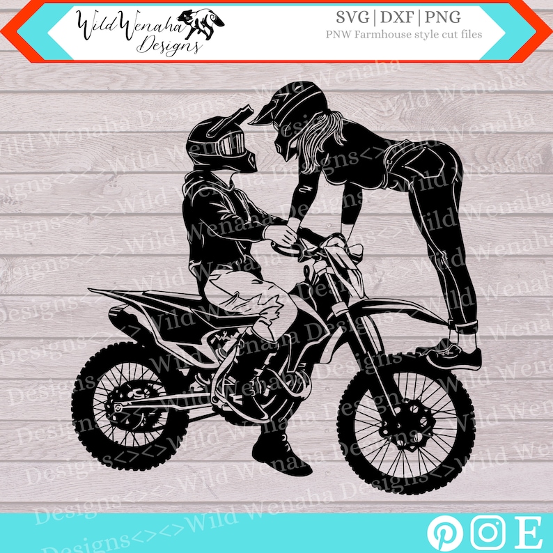 Dirt Bike Couple Vector Svg, Motocross Png, Cute Moto Couple Svg ...