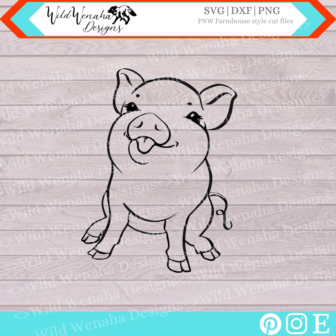Pot Belly Pig SVG - Silly Pot Belly Pig - Pig Svg - Pig Png -pig Dxf ...