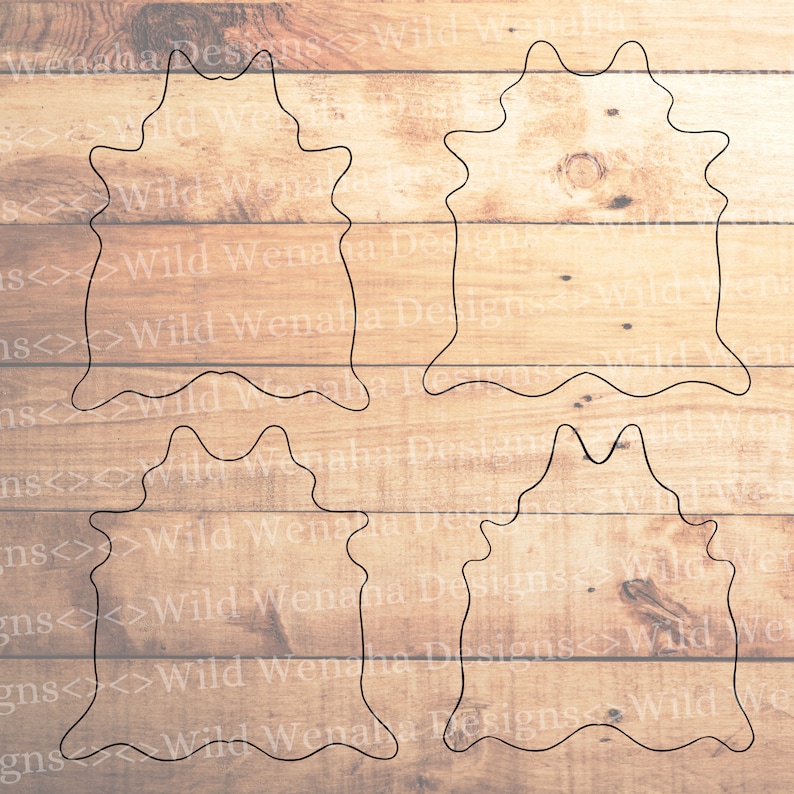 Cowhide Outline Vector Bundle Svg - Cowhide Png - Cowhide Rug Svg/png ...