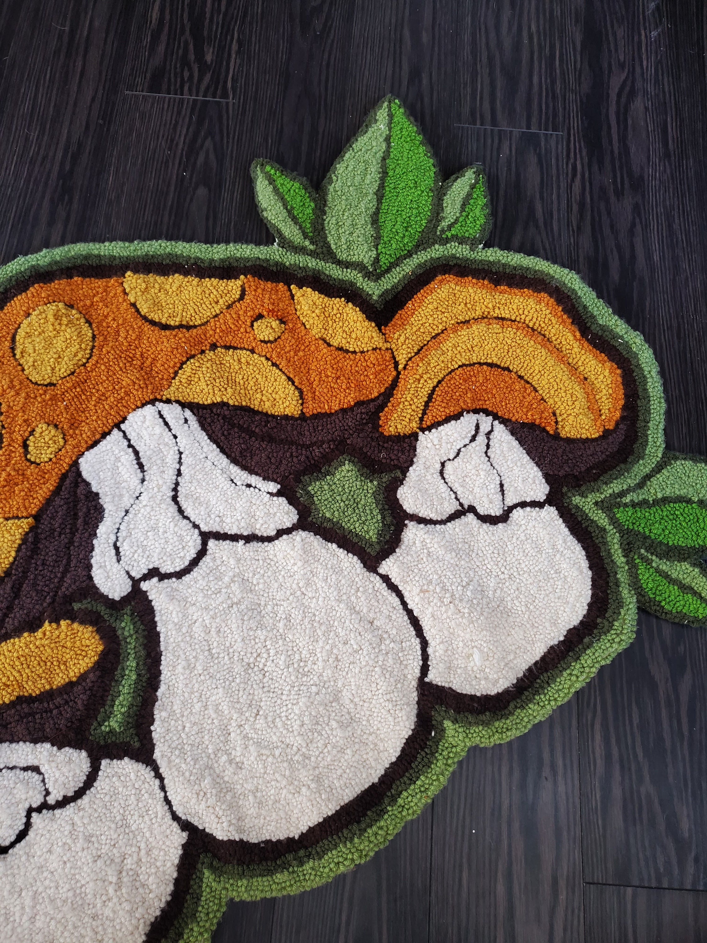 Punch Needle Mushroom Rug | Etsy