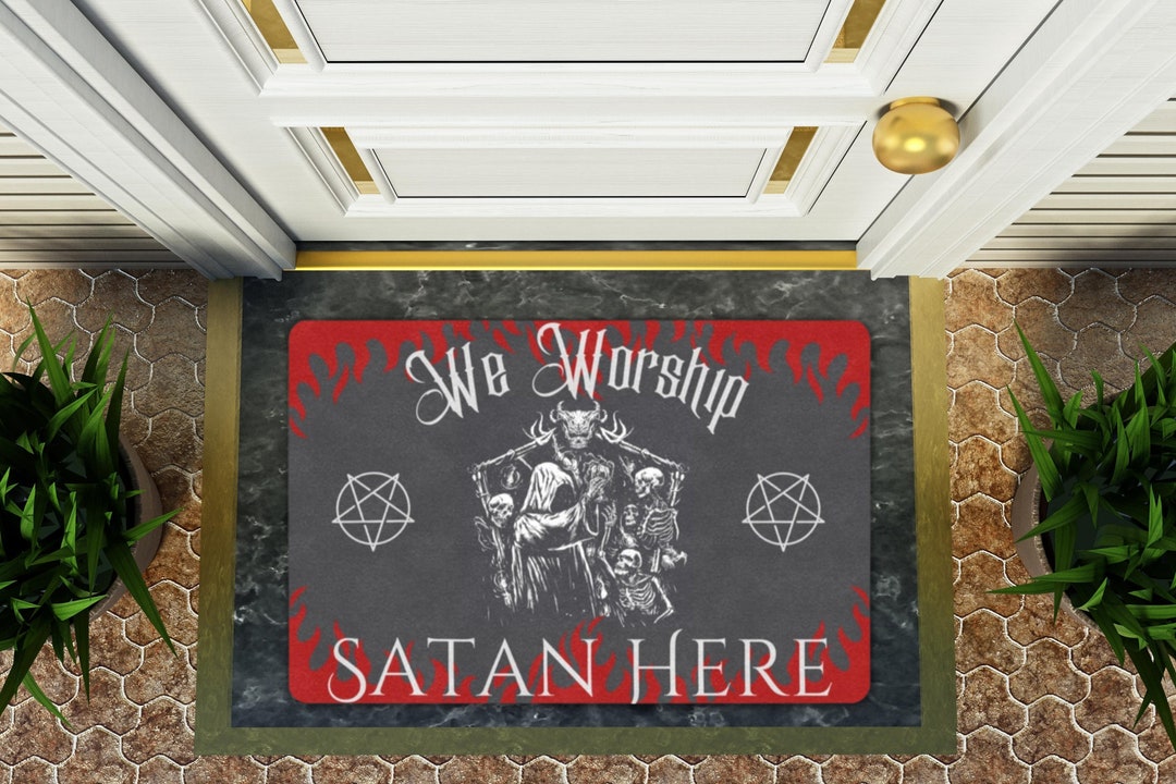 Satanic Decor Halloween Decor Witch Decor Doormat College Dorm Decor ...