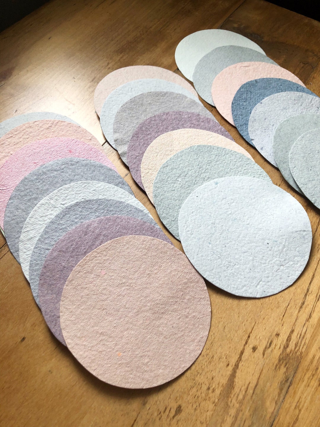 8 Pcs Handmade Paper , Handmade Paper Circles , Pretty Paper Circles - Etsy
