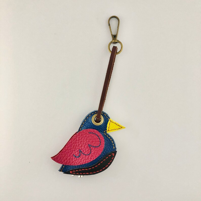 Leather Bird Keychains | Bird Key Holder Charm | Keychains | Cool ...