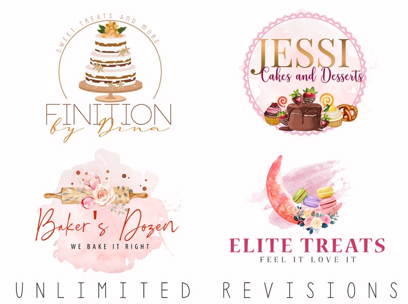 Cake Bakery Logo Design Custom Bakery Dessert Cake Logo - Etsy