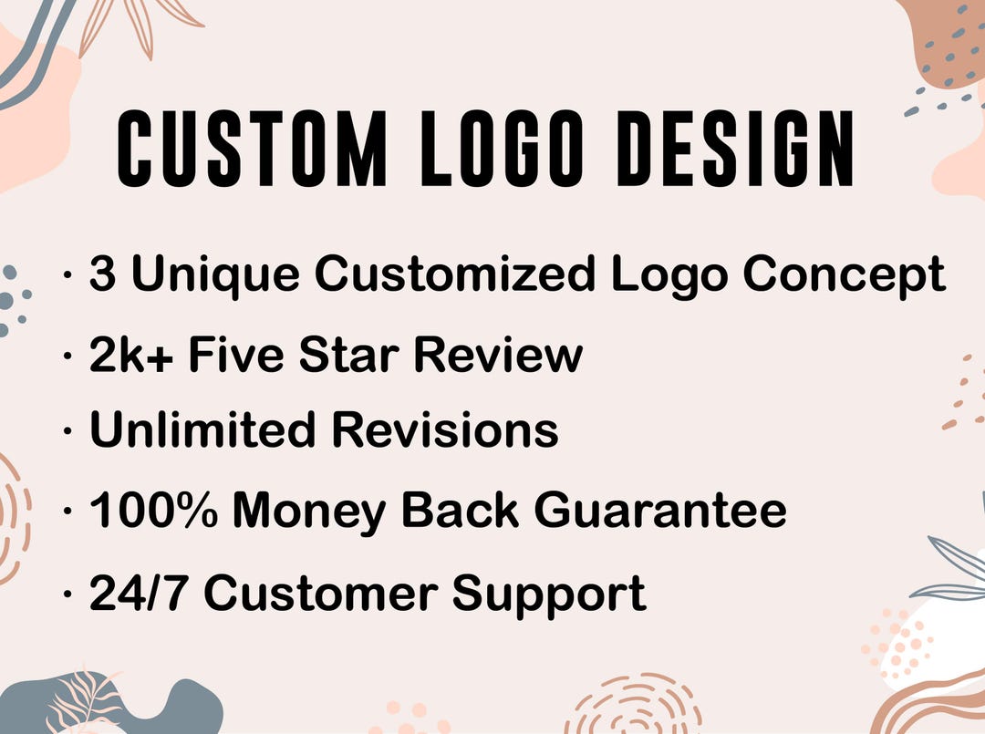 Custom Logo Design | 3 Unique Concepts, Professional Branding - Etsy