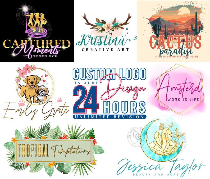 Creative Logo, Logo Artist, Artsy Logo, Custom Brand, Luxe Logo ...