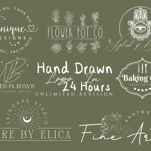 Custom Hand Drawn Logo Design for Business Minimalist Logo Design ...