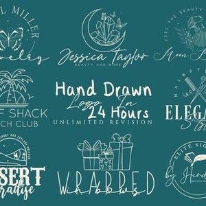 Custom Hand Drawn Logo Design for Business Minimalist Logo Design ...