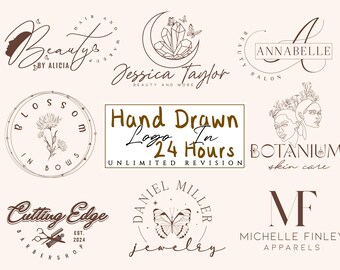 Custom Hand Drawn Logo, Custom Logo Design, Logo Design Custom for ...