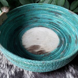 Hand-dyed Coiled Rope Basket - Etsy