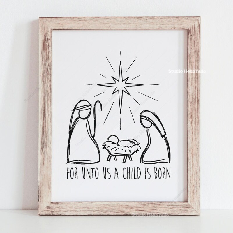 Nativity Line Art - Etsy