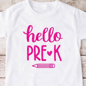 Hello Pre K Svg Bundle, Back to School Svg, First Day of School Svg ...