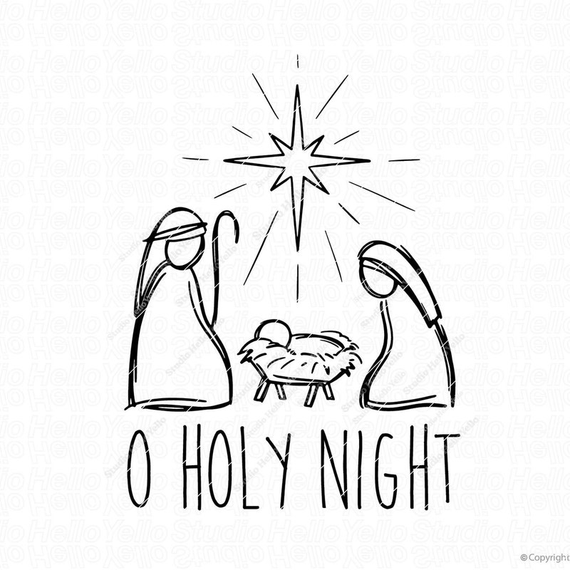 O Holy Night Clipart - Etsy