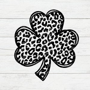 Leopard Print Shamrock Svg St Patricks Day Svg Shamrock Svg - Etsy