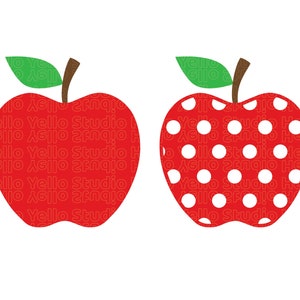 Apple Svg, Apple Clipart, Teacher Svg, School Svg, Polkadot Apple Svg ...