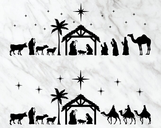 Cute Christmas Nativity Clip Art, Bible Story Christmas Clipart, Jesus ...
