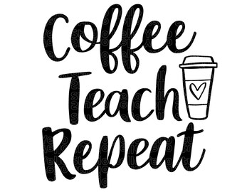 Teacher Coffee Svg - Etsy