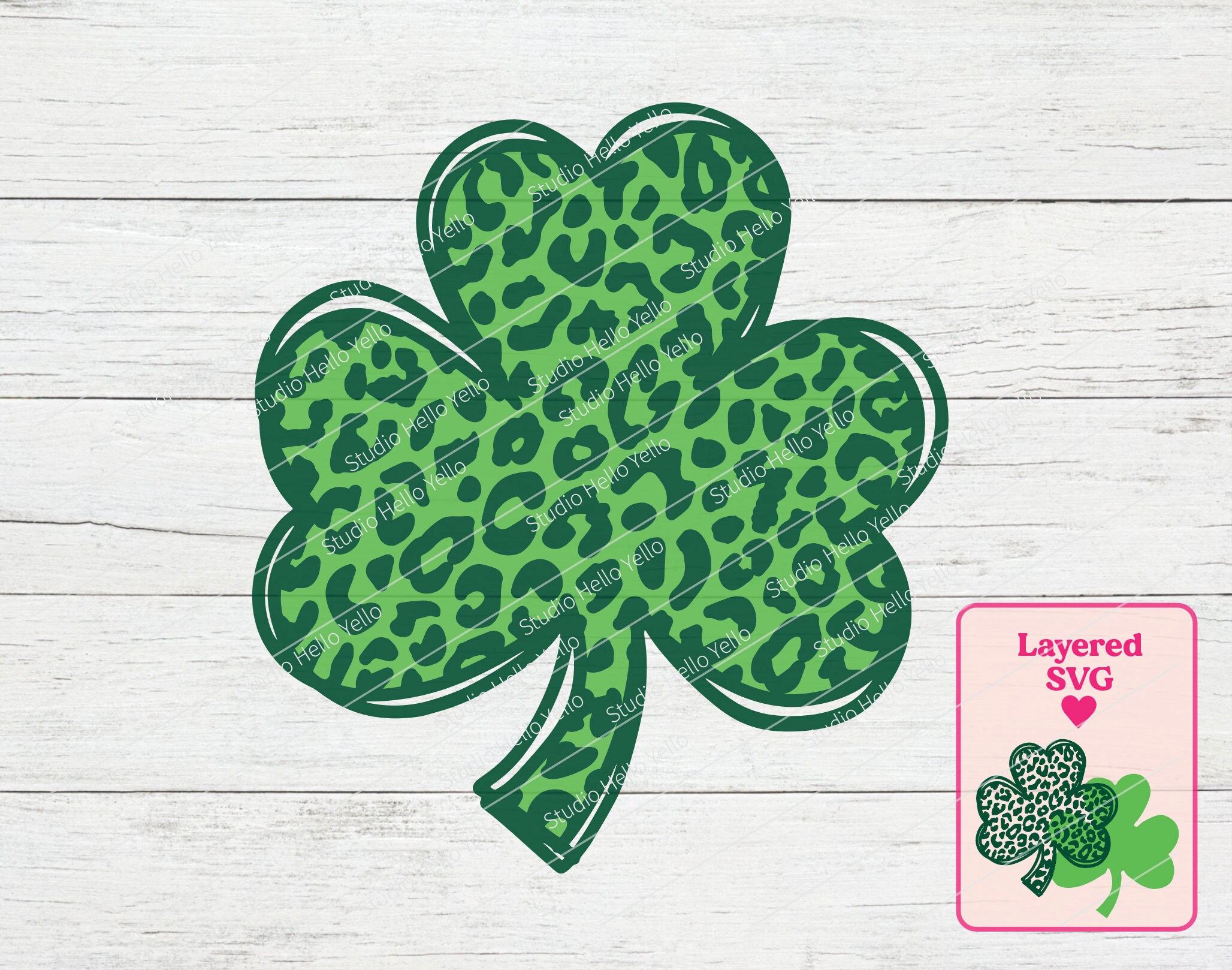 Leopard Print Shamrock Svg, St Patricks Day Svg, Shamrock Svg, St ...